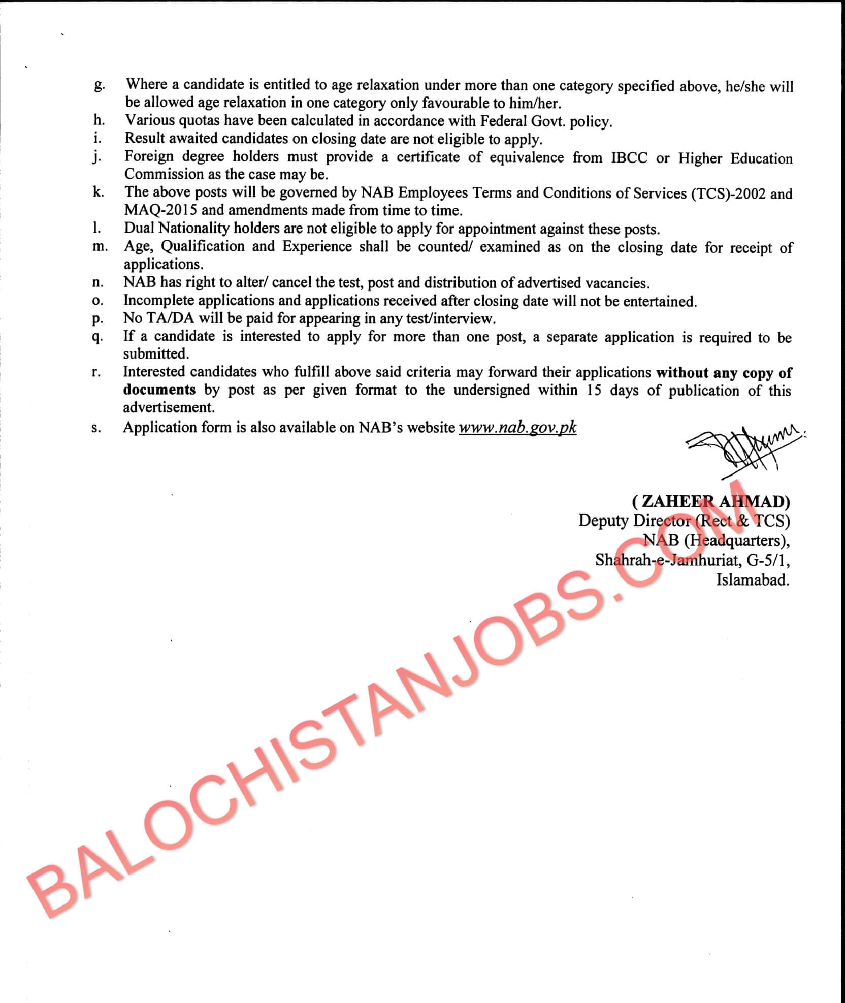 NAB Jobs 2021 Advertisement – National Accountability Bureau Jobs 2021 ...