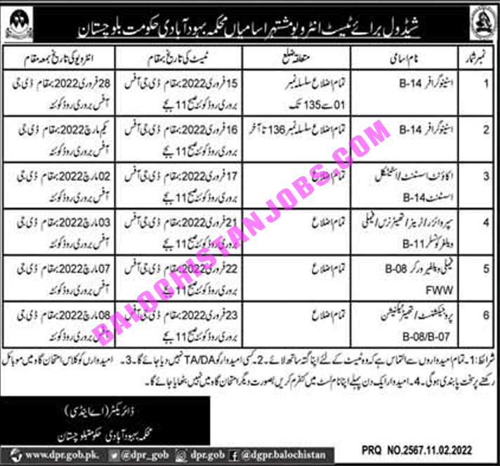 Population Welfare Department Balochistan Interview Schedule ... Population Welfare Department Balochistan Interview Schedule ...